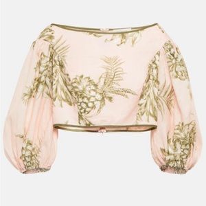Zimmermann | Tops | Zimmerman Cropped Linen Top | Poshmark